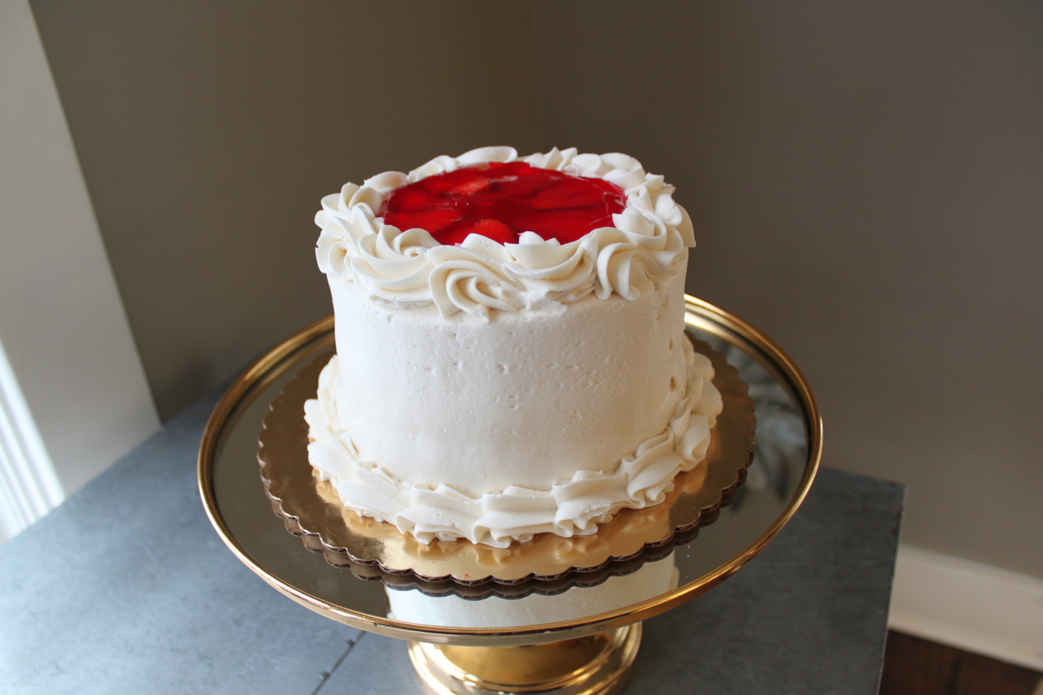 Strawberry-Filled Cake - Desserts Etc.